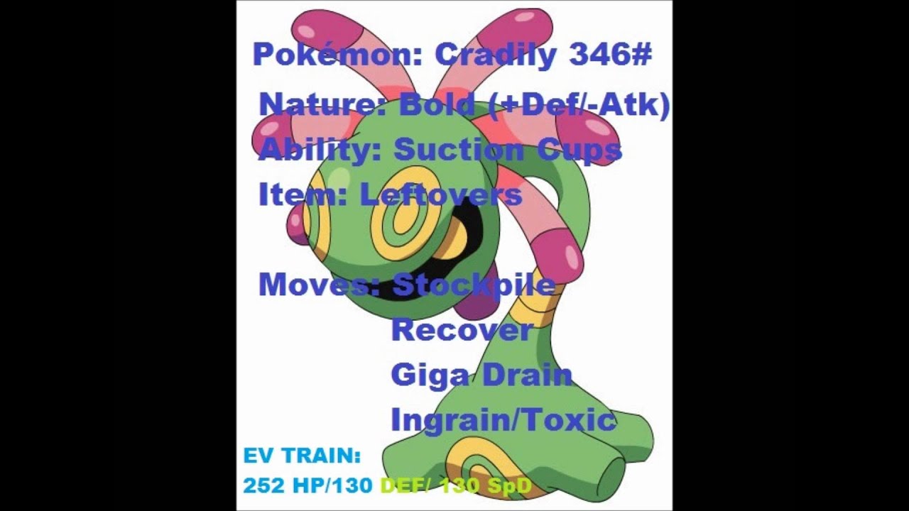 Pokemon Moveset Series #3 - Cradily - YouTube