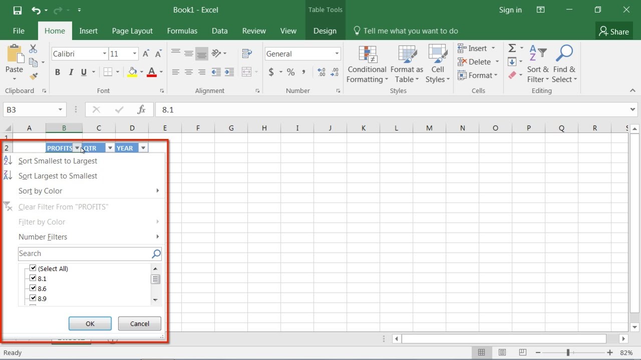 Microsoft Excel 2013 - Module 6: Use Tables to Organize Data Filter and ...