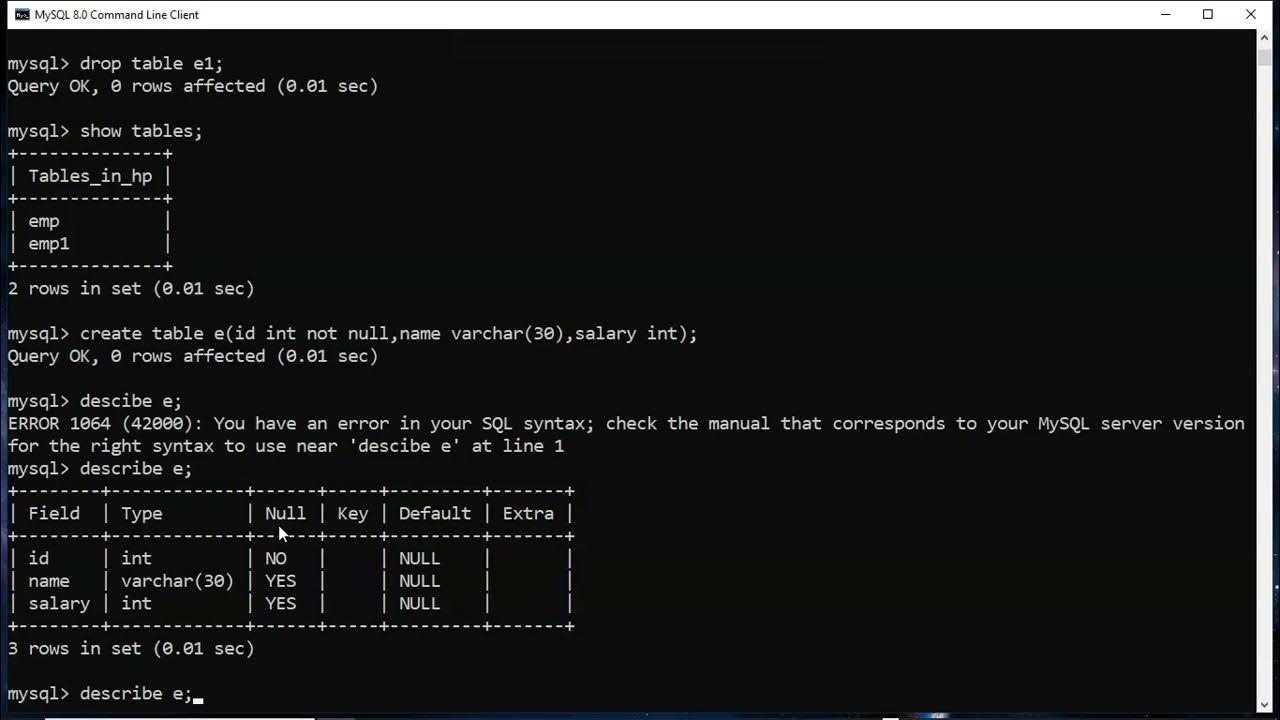 #MySQL6: What is Not null constraints in the MySQL Databases? - YouTube