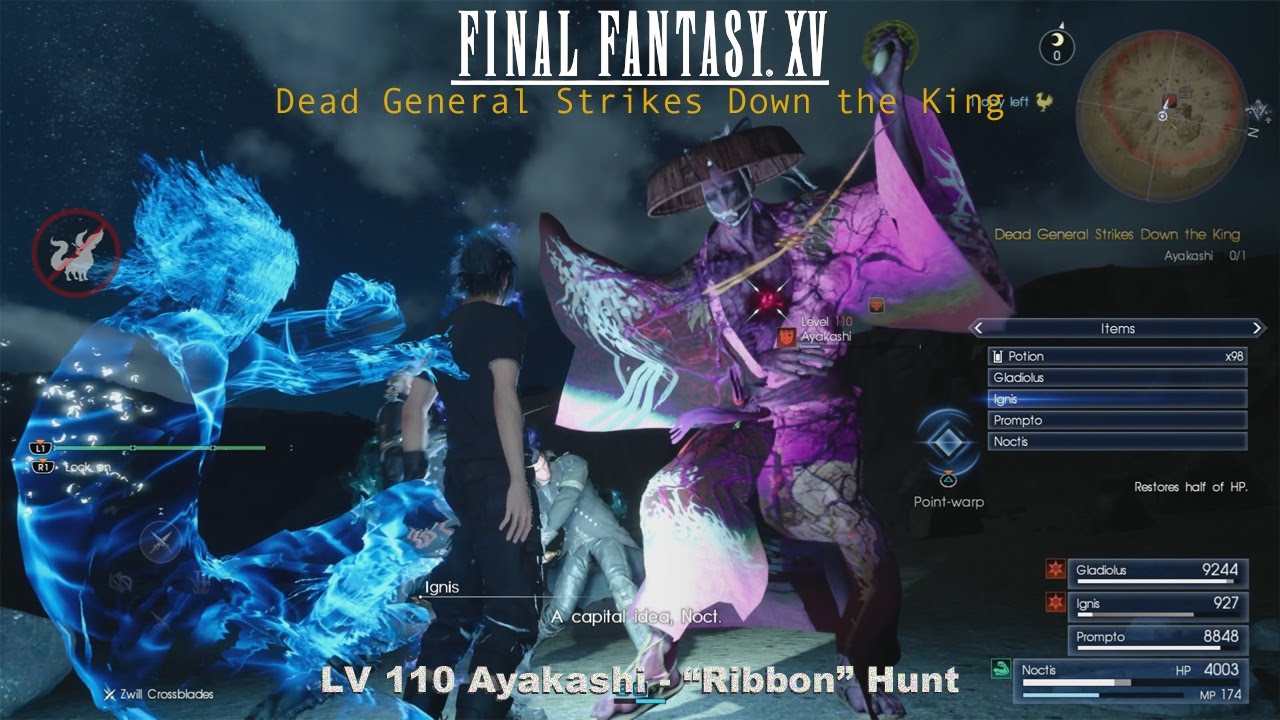 Final Fantasy XV - HUNT/Ribbon Quest: Dead General Strikes Down the ...