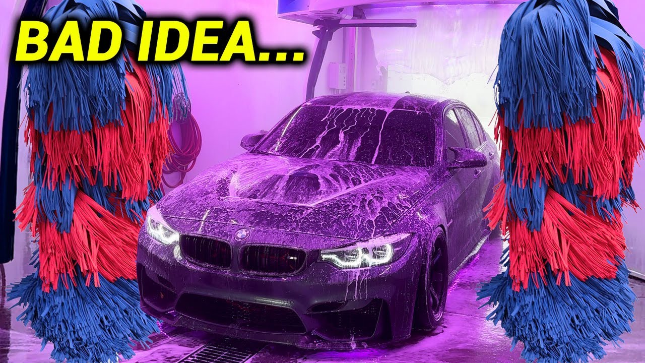 Taking My BMW M3 Through Gas Station Car Wash! 😅 - YouTube