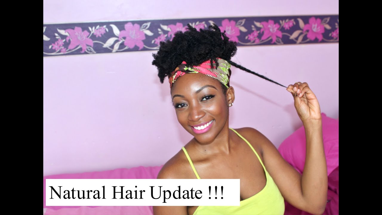 Natural Hair Update : Routine, Length Check, Struggles & Bloopers - YouTube