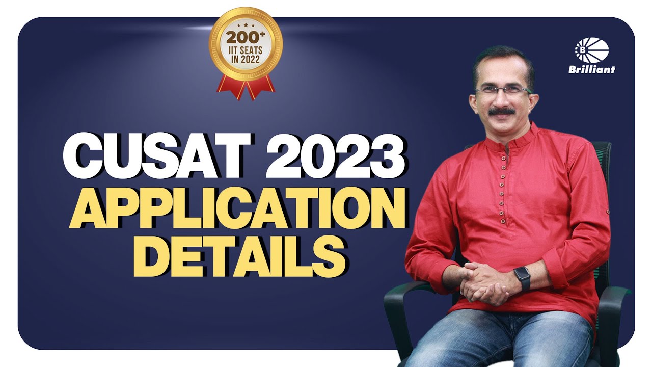CUSAT 2023 Application Details - YouTube