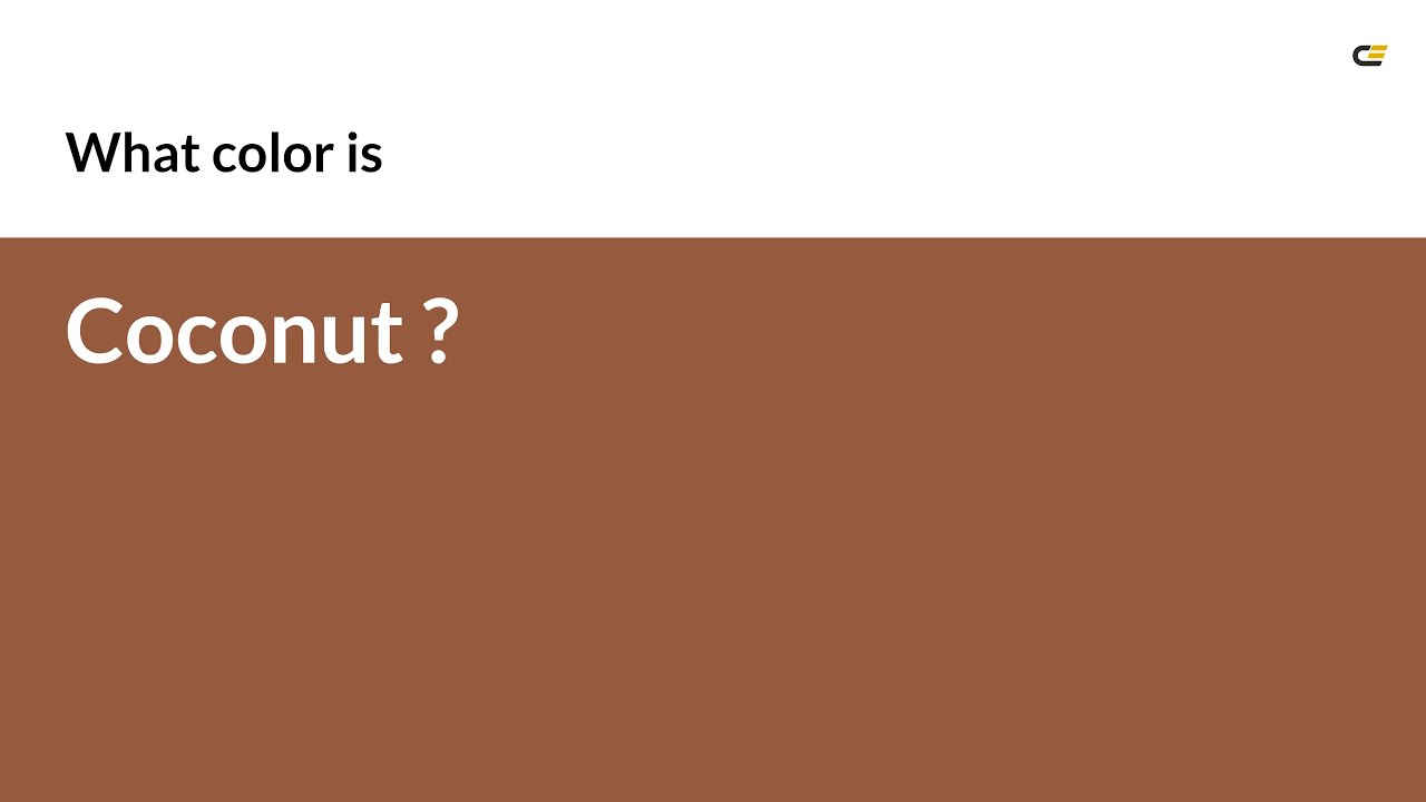Coconut color #965a3e hex color - Brown color - Cool color 965a3e - YouTube