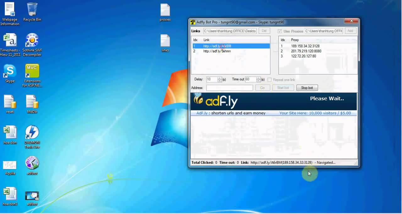 Gratuit / Free Adfly Autoclicker Pro Bot 2014 - YouTube