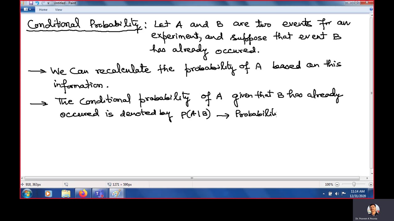 FPMA0902, Week-15, Compliment, Conditional Probability - YouTube
