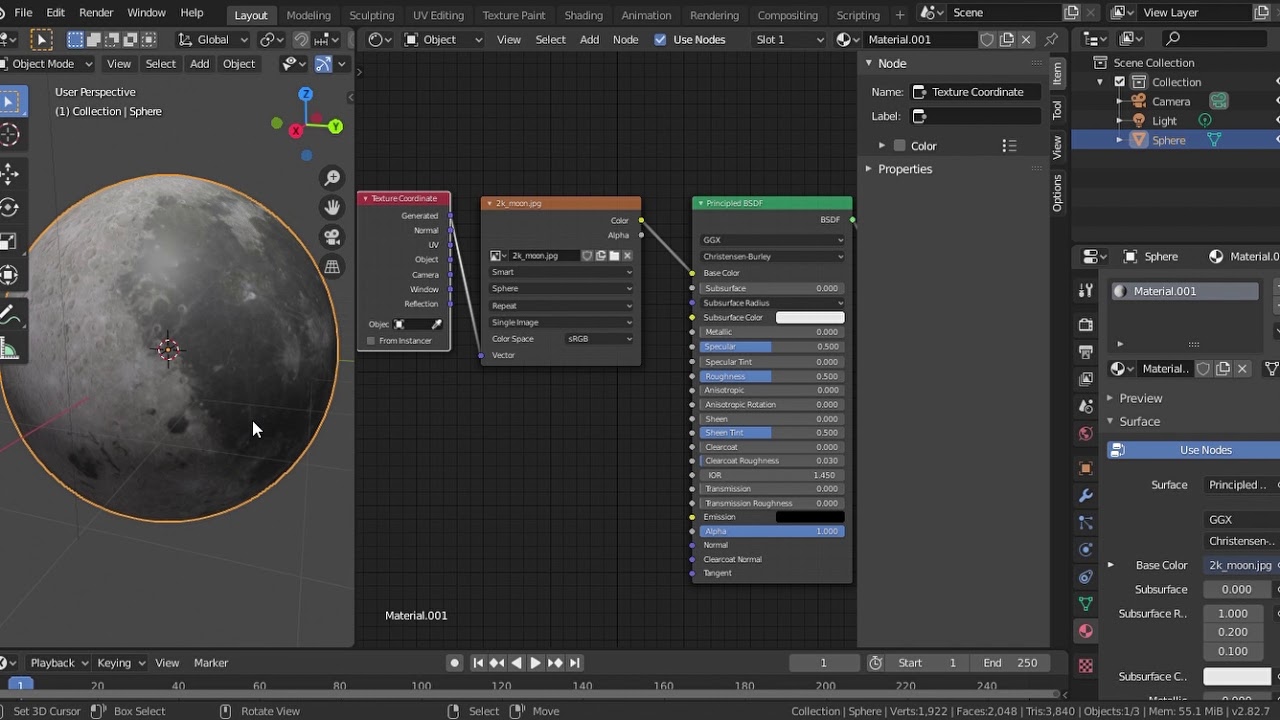Cara Membuat Bulan di Blender 3D - Photorealistic Moon - YouTube