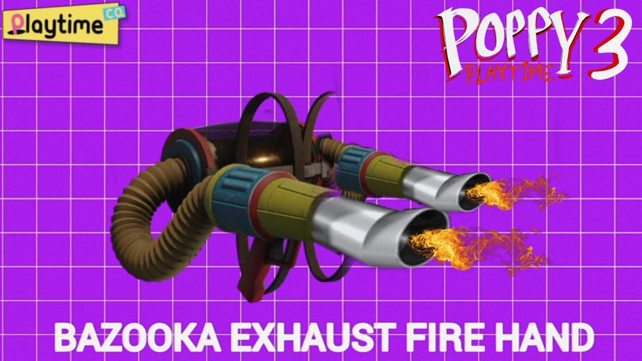 Poppy Playtime Chapter 3: New Bazooka Fire Hand VHS Tape - YouTube
