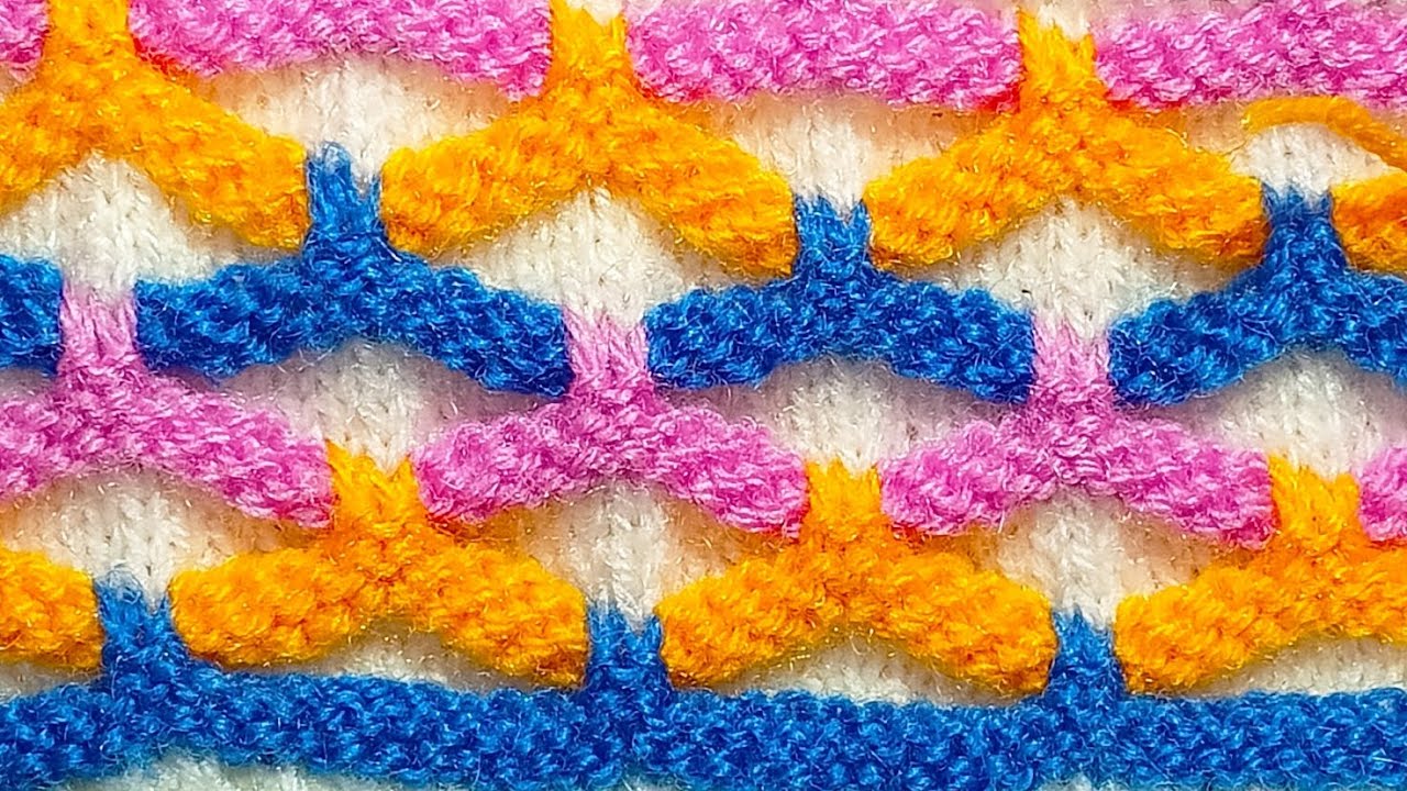 multicolour Knitting pattern for sweatercardigan jacketरंग बिरंगा ...