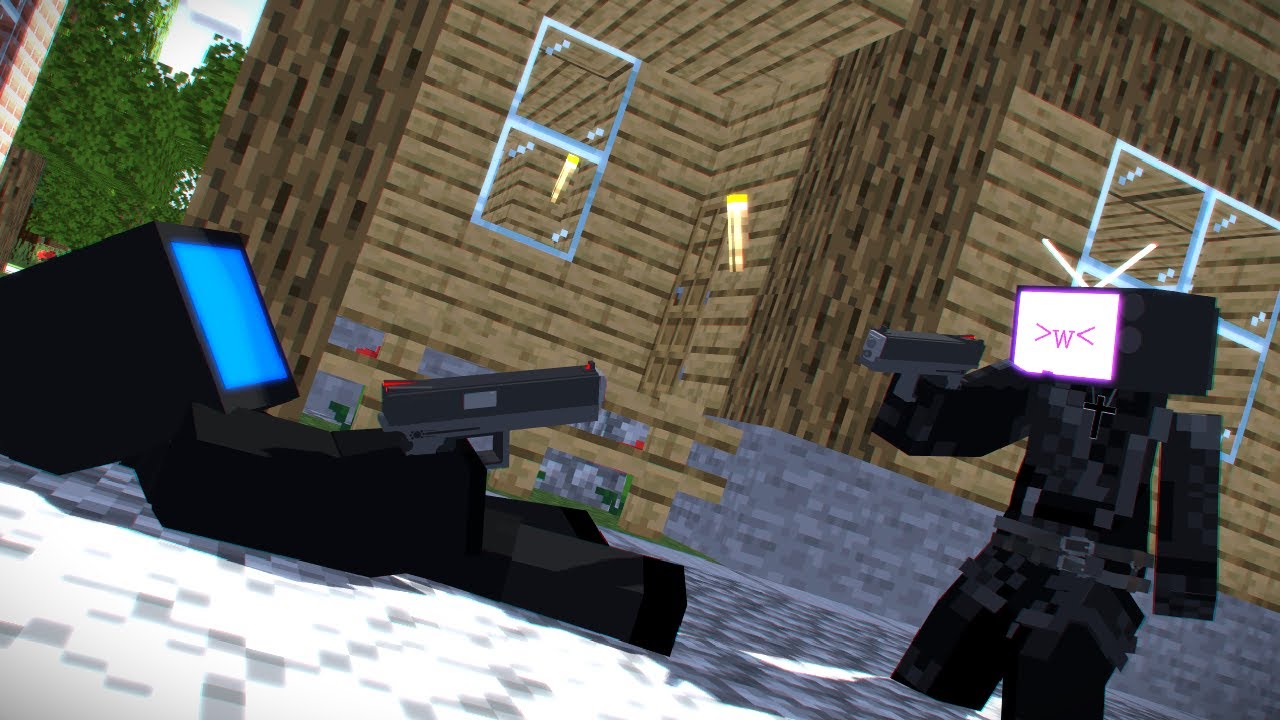 Tv Man VS Tv Woman (Minecraft Animation) - YouTube