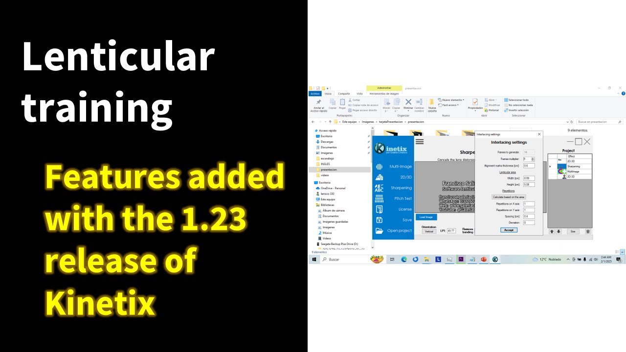 Features added to Kinetix lenticular software in the 1.23 release - YouTube