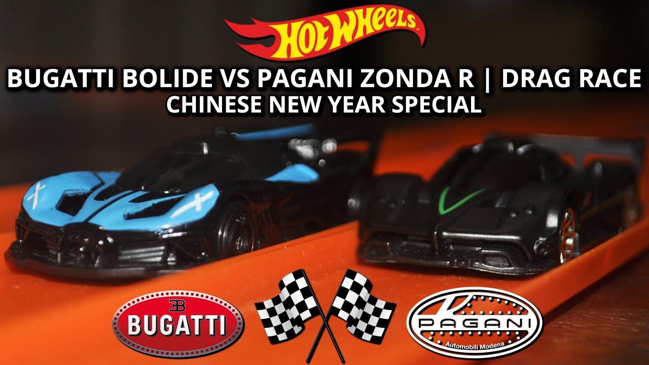Hot Wheels | Bugatti Bolide VS Pagani Zonda R | Drag Race | Chinese New ...
