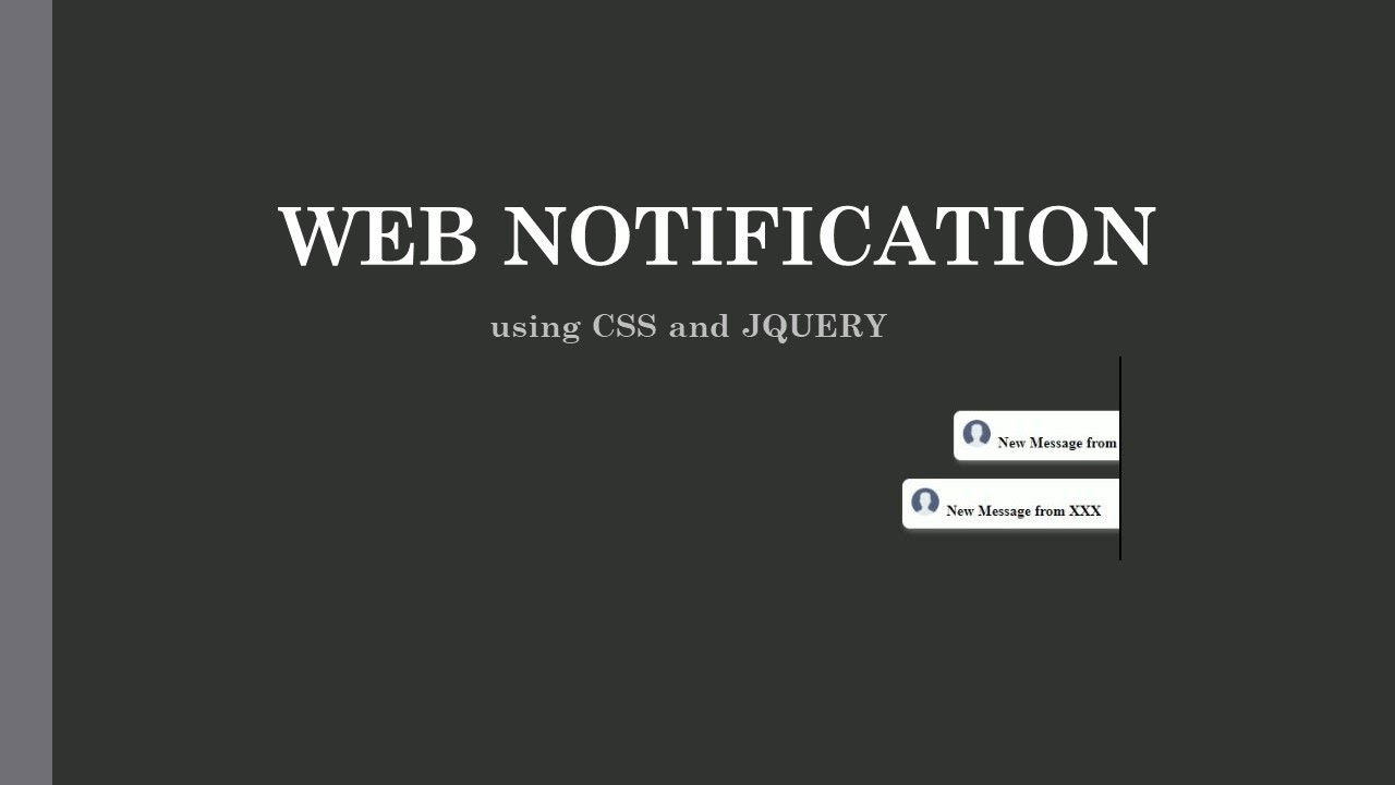 Notification Popup using JQUERY and CSS - YouTube