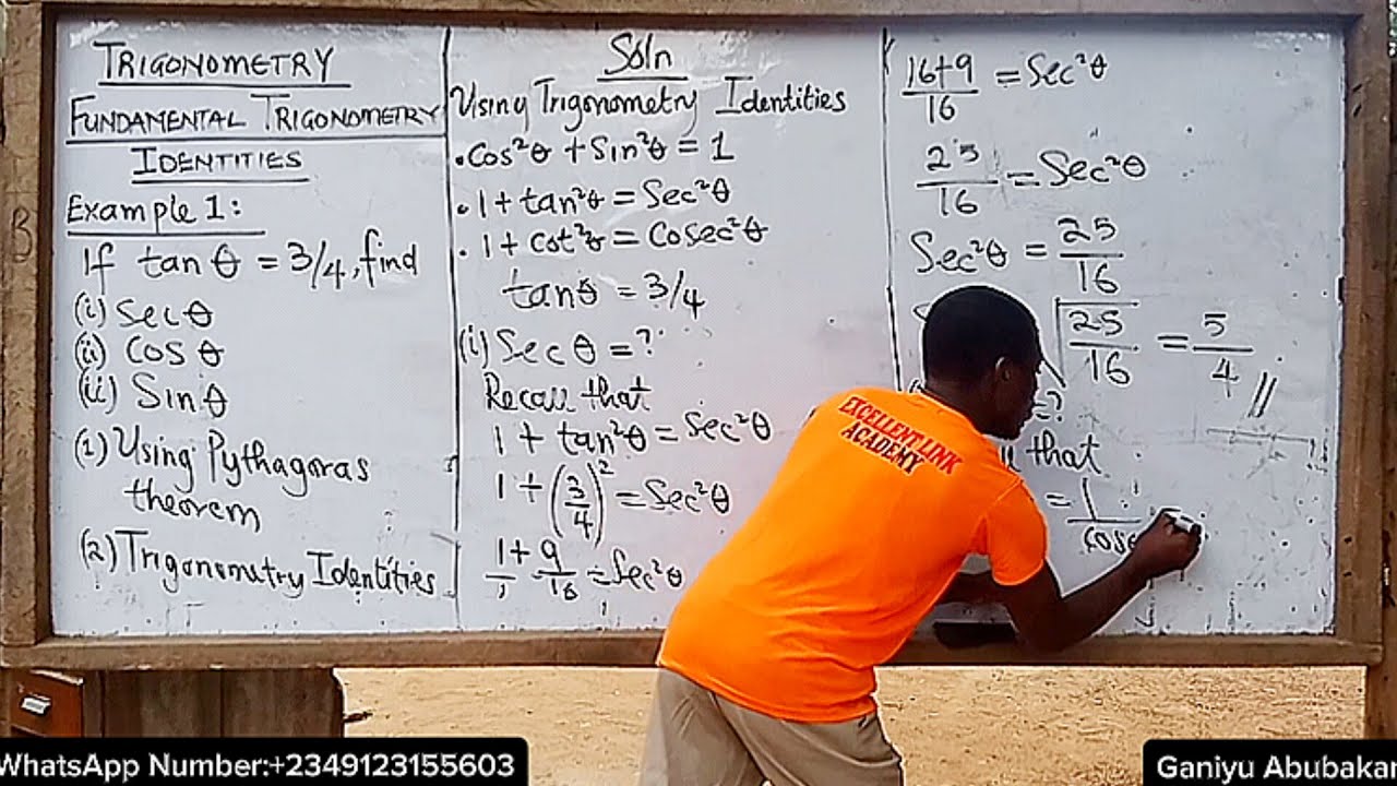 FUNDAMENTAL TRIGONOMETRY IDENTITIES (1) [ Further Explanation, Examples ...
