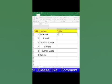 Use trim formula in Excel #microsoftexcel #techtips #exceltips #msoffice #exceltutorial #excel ...