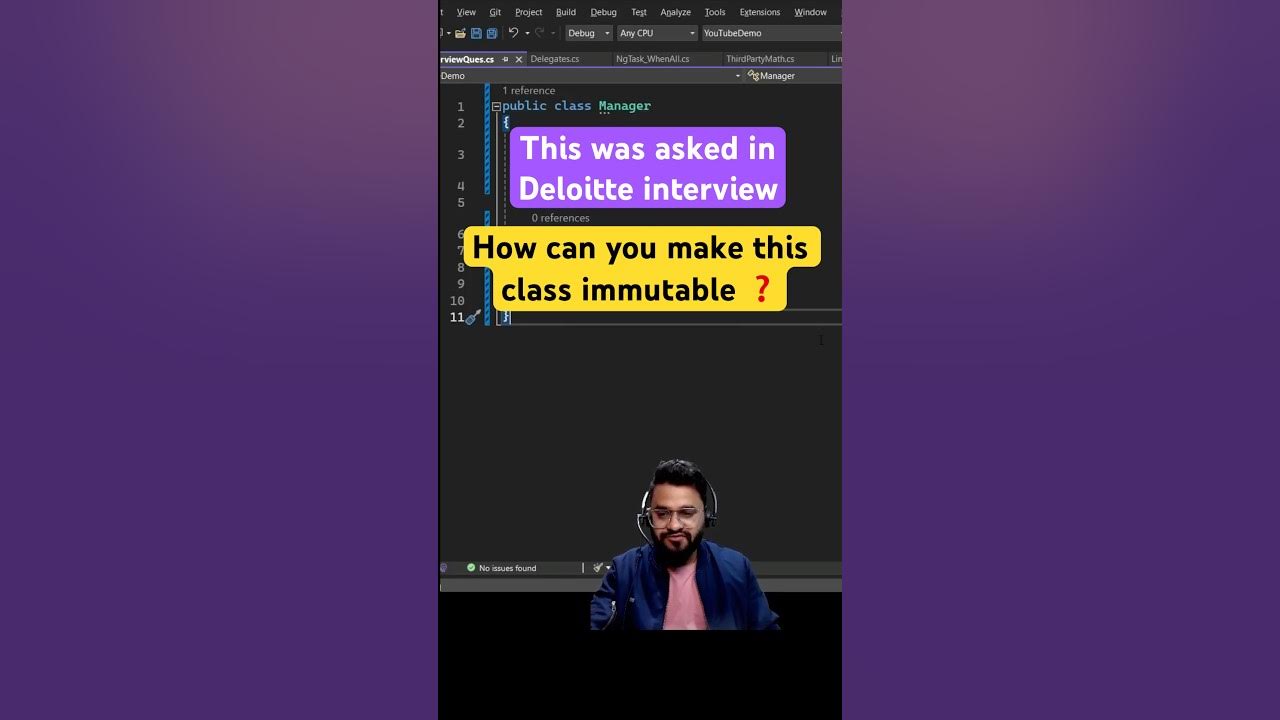 #day85 - How can you make this class immutable in C# #coding #backend #deloitte - YouTube