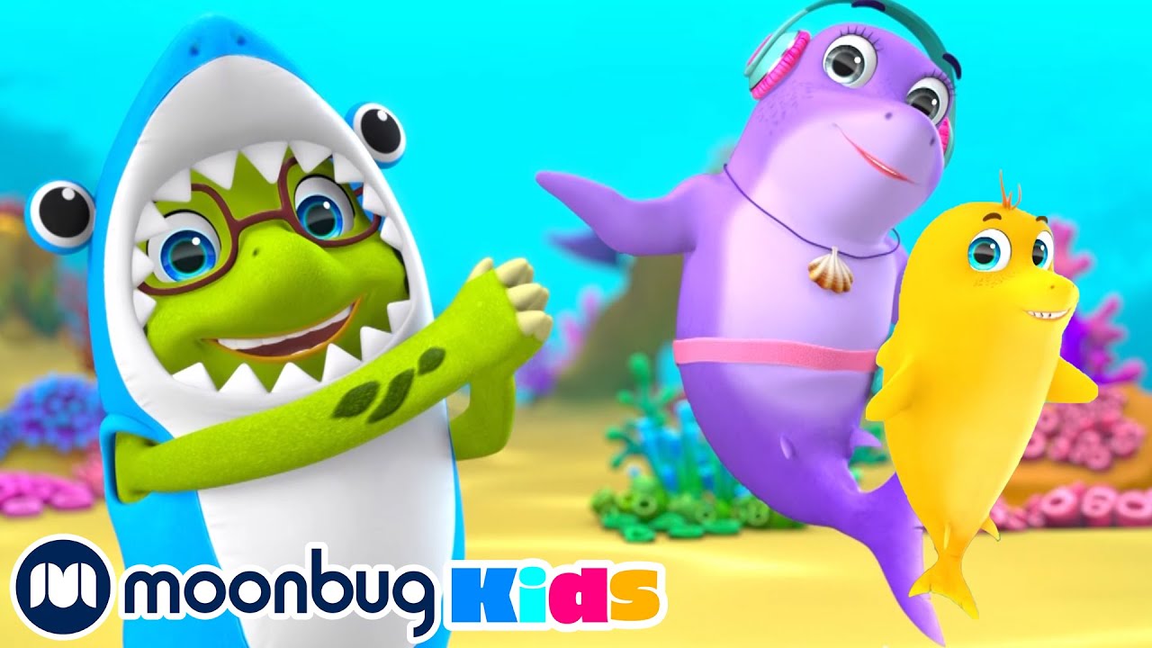 Baby Shark - Learn with The Sharksons! | ABC 123 Moonbug Kids | Fun ...