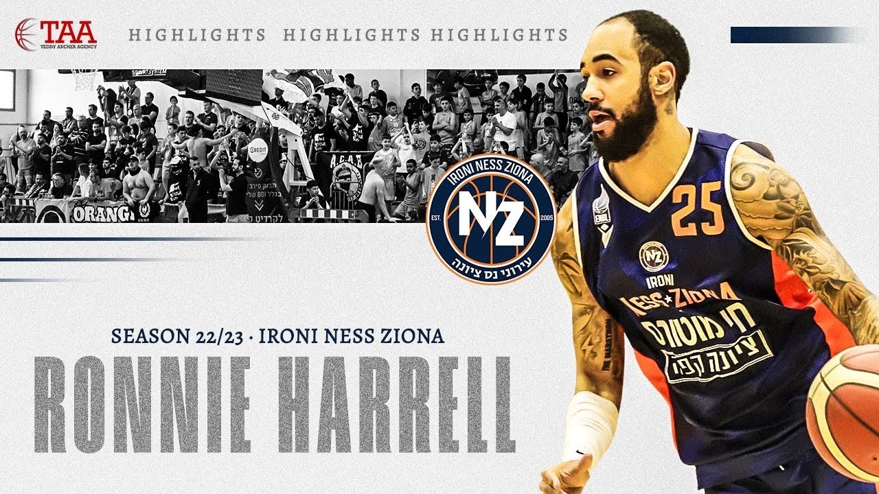 Ronnie Harrell Jr - 22/23 Highlights (Ironi Nes Ziona) - YouTube