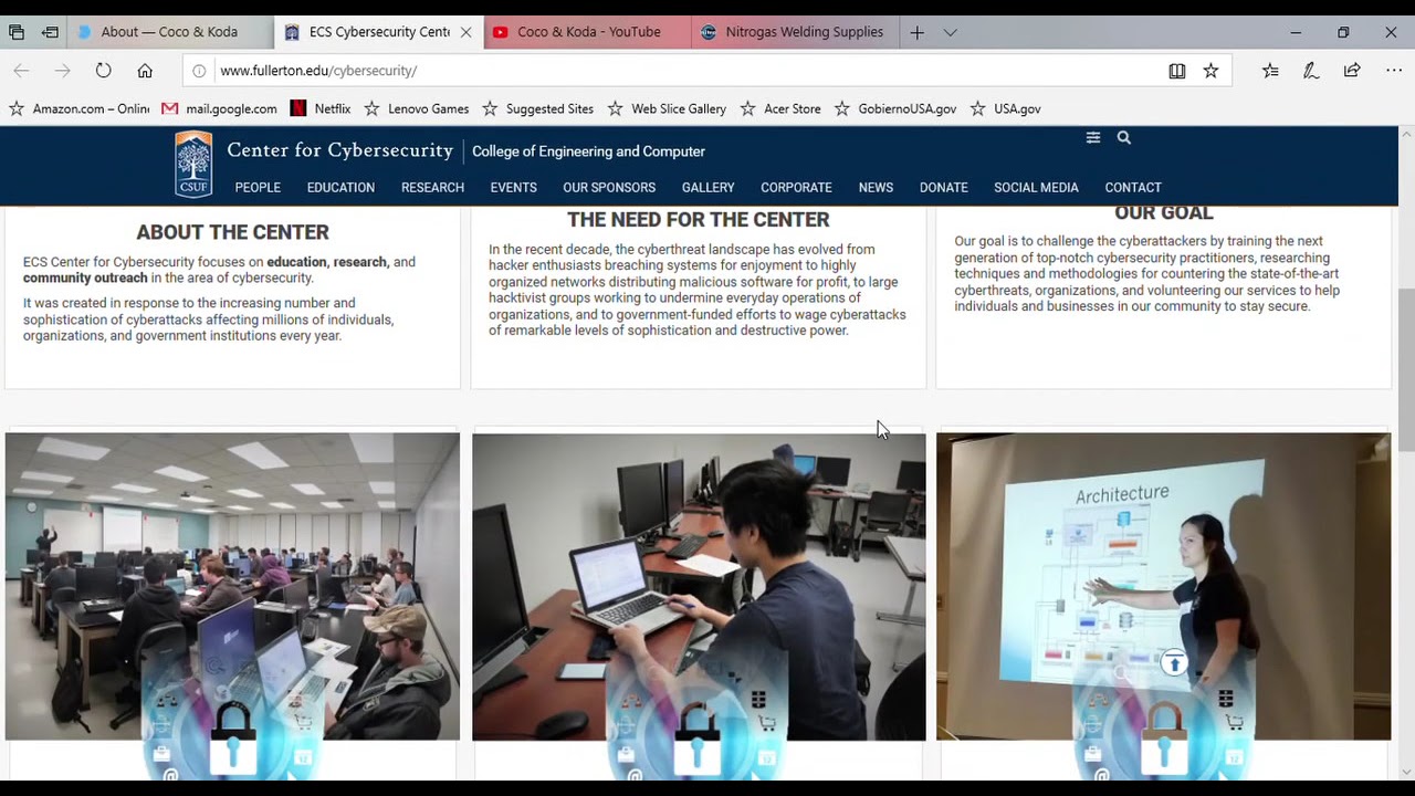 Cybersecurity Center at California State University of Fullerton - YouTube