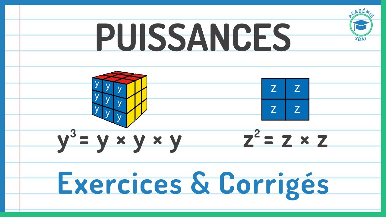 Puissances │Exercices Corrigés │ Mathématiques Facile - YouTube
