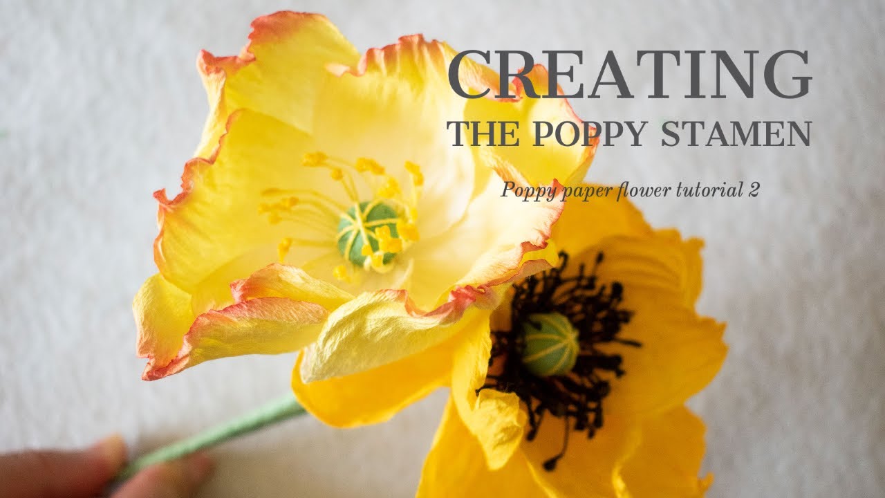 Creating the poppy stamen - YouTube