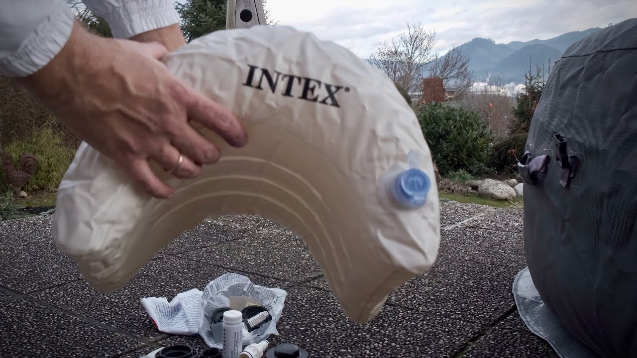 Intex inflatable spa headrest - YouTube