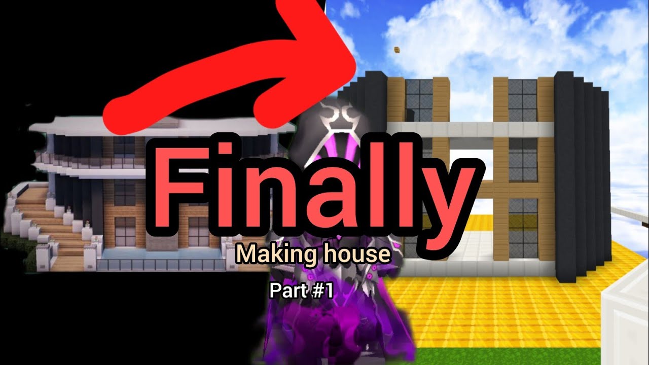 Building my first house in blockman go skyblock | first house making ...