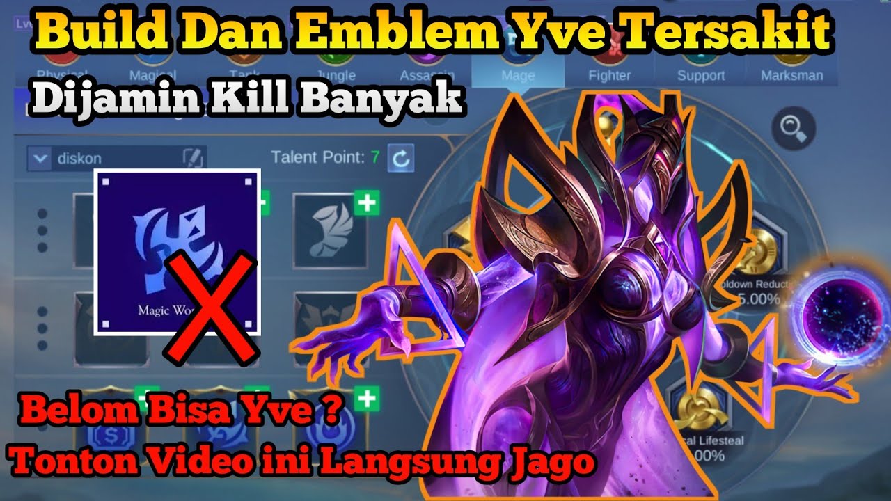 Emblem Dan Build Yve Tersakit Terbaru 2023 Cara Main Dan Combo Yve
