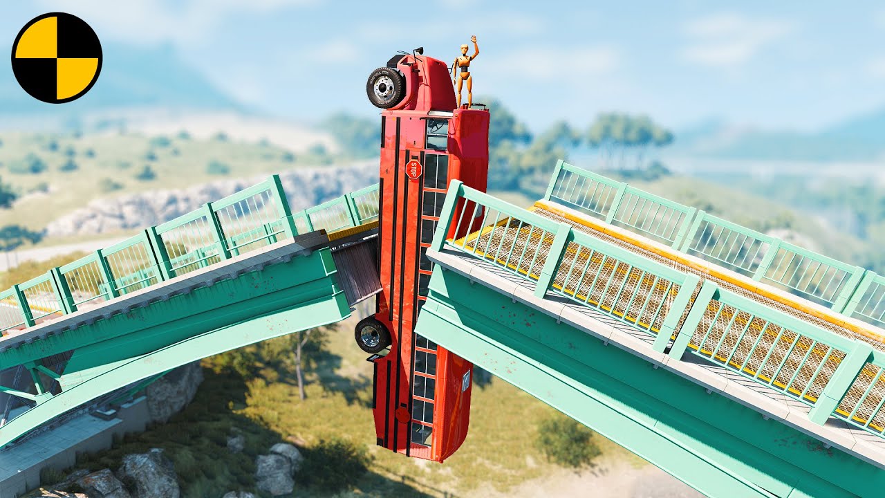 Cars vs Drawbridge #2 😱 BeamNG.Drive - YouTube