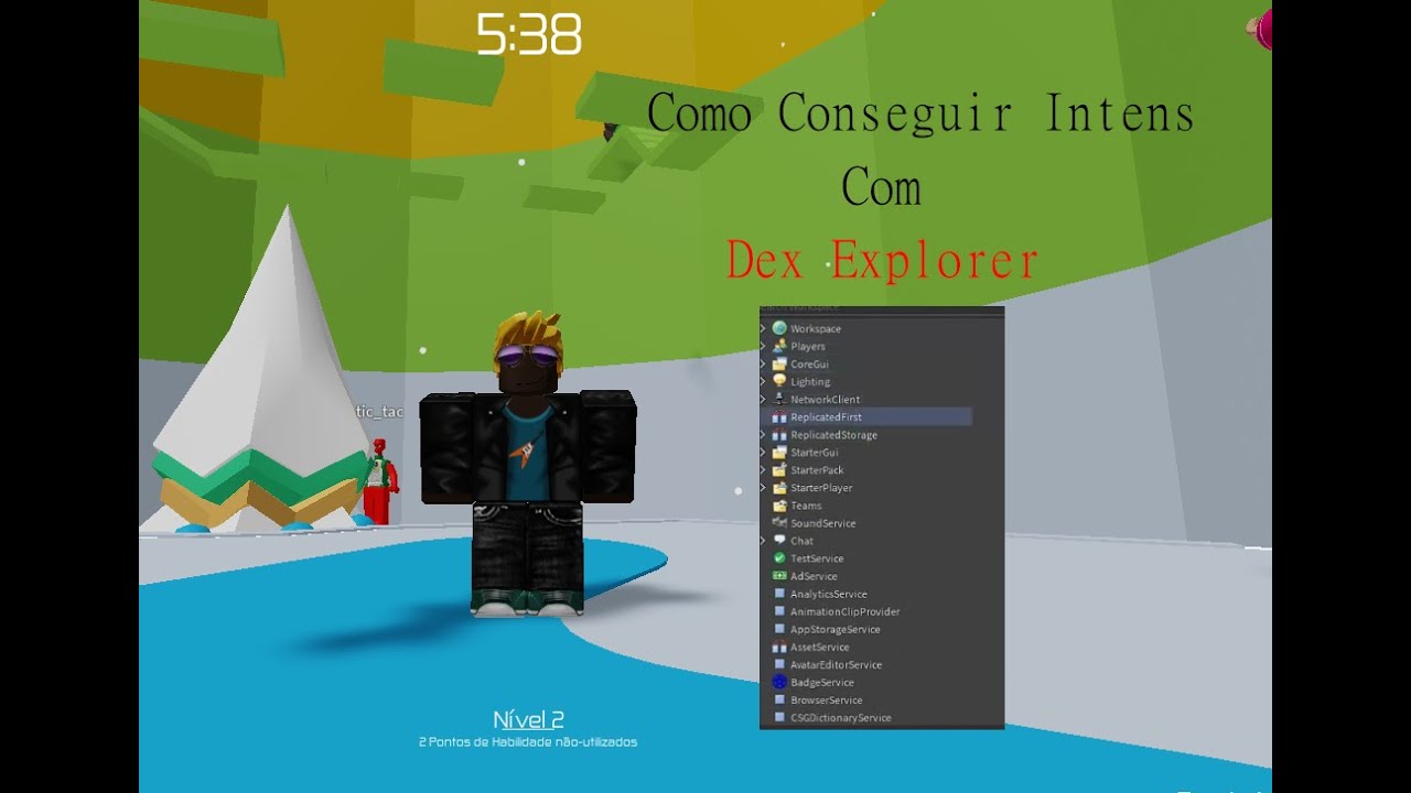 COMO CONSEGUIR ITENS/TELEPORTAR NO ROBLOX COM DEX EXPLORER - YouTube