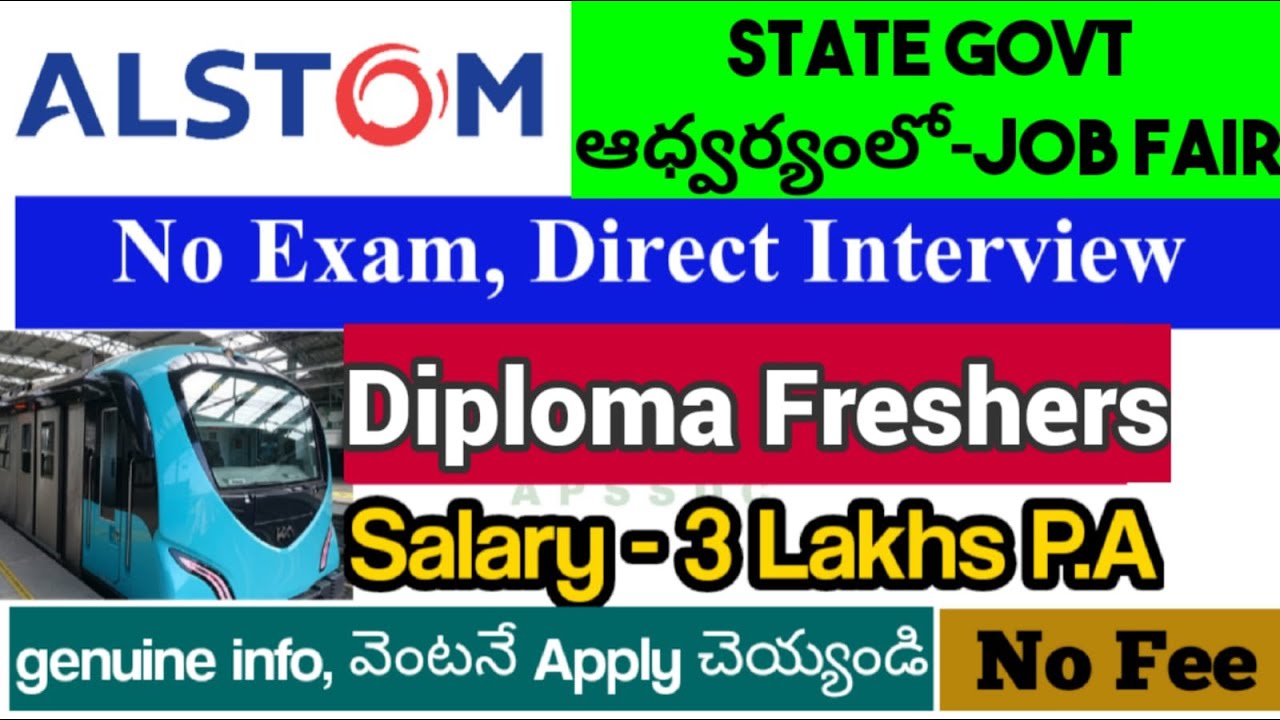 DIPLOMA Jobs in Core Technical at ALSTOM by State Govt.collaboration ...