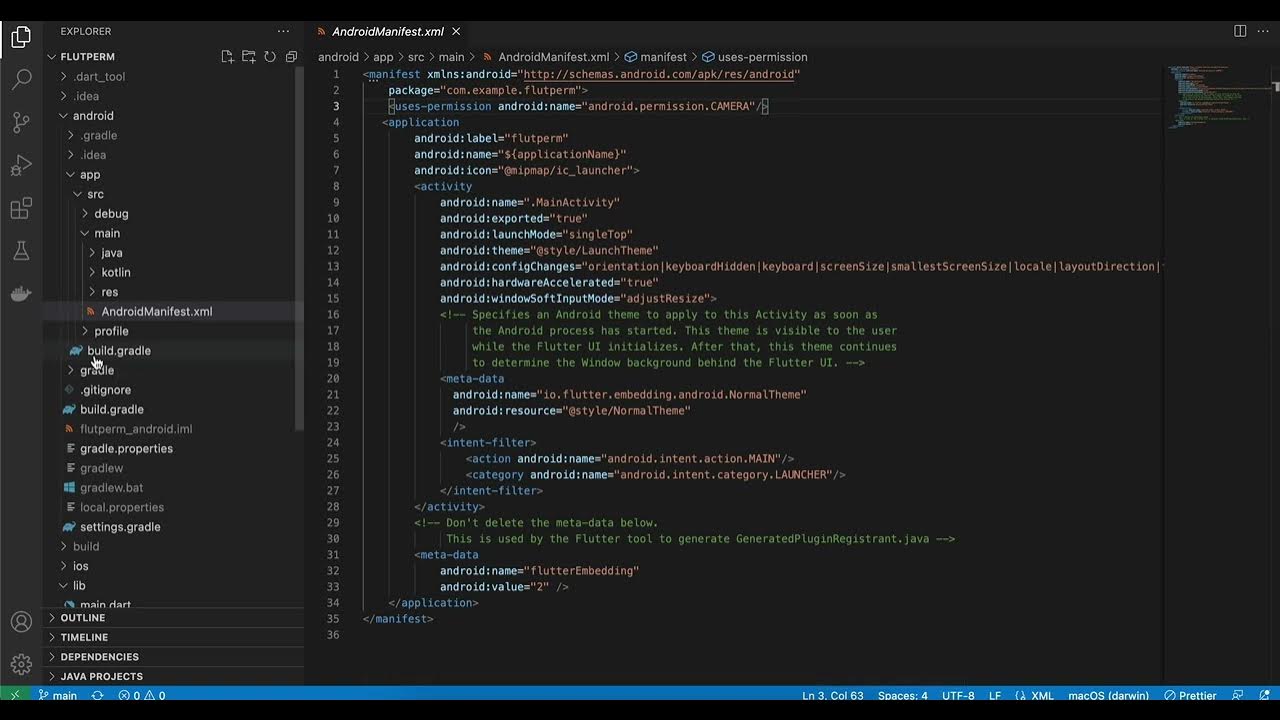 Access runtime permissions in flutter without third part lib for Android using kotlin - YouTube
