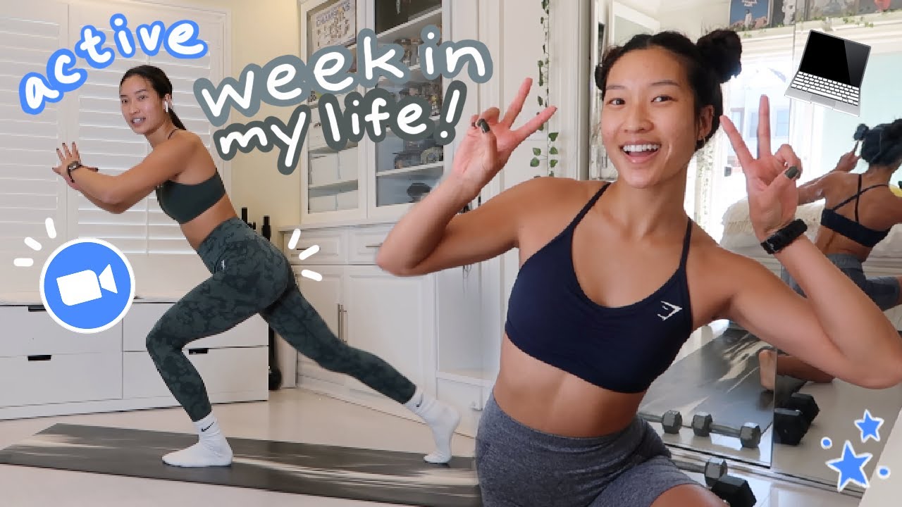 WEEK IN MY LIFE | Staying Fit From Home + Zoom Workouts! - YouTube