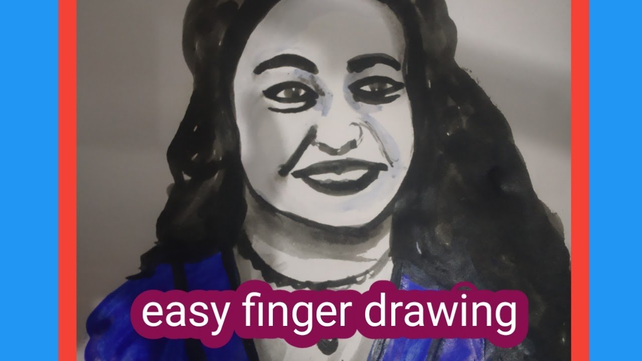 How to draw finger drawing. How to draw easy Drowning. - YouTube