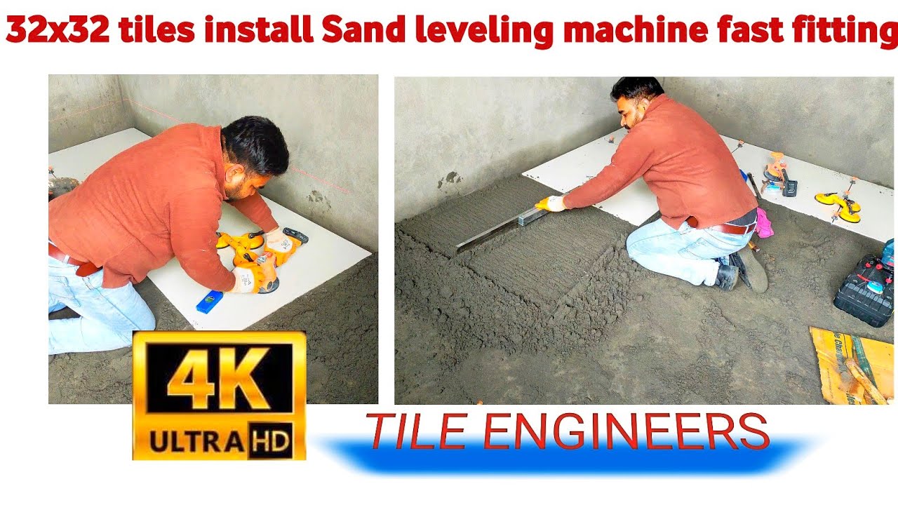 Tiles how to install tile with sand leveling machine #viral #virl # ...