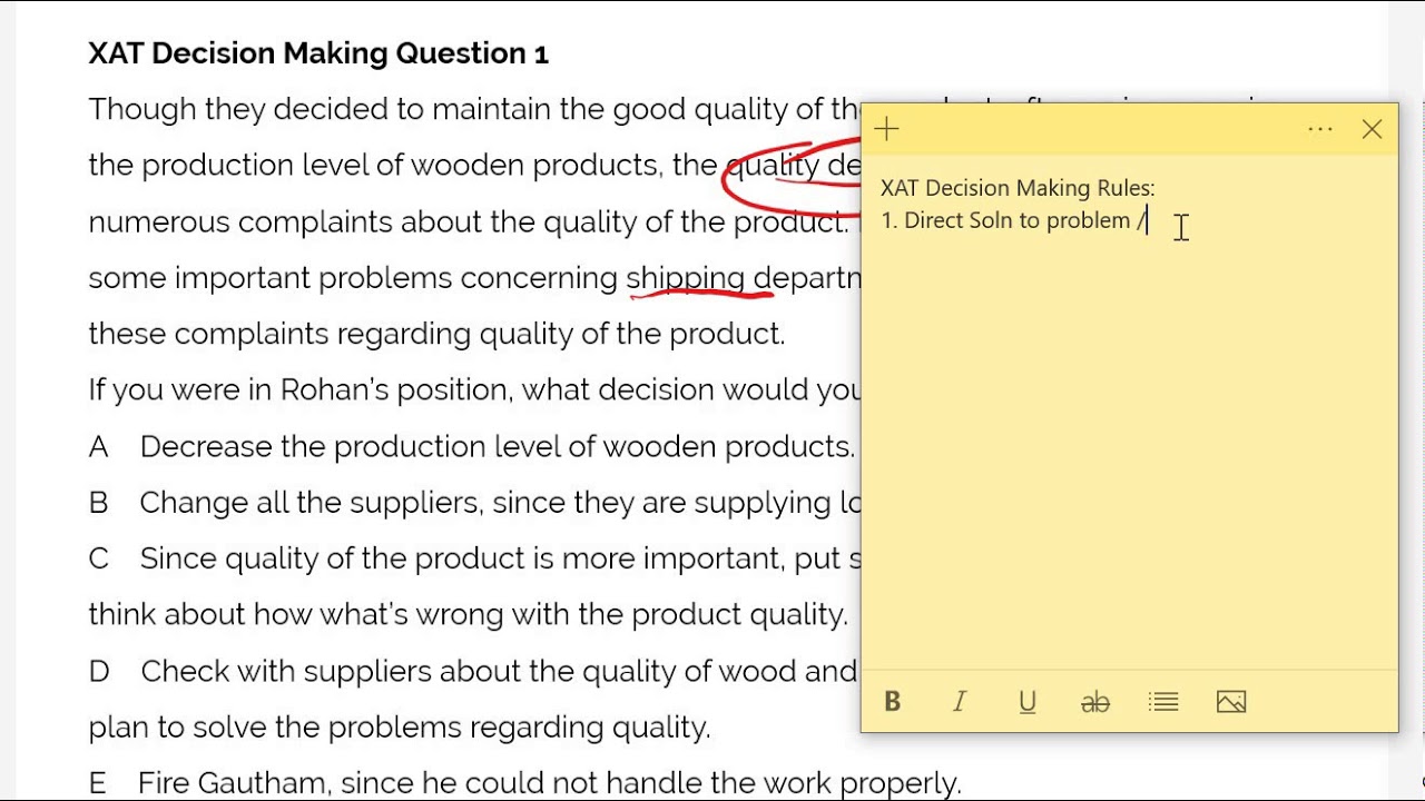 XAT Decision Making. how to approach DM. - YouTube