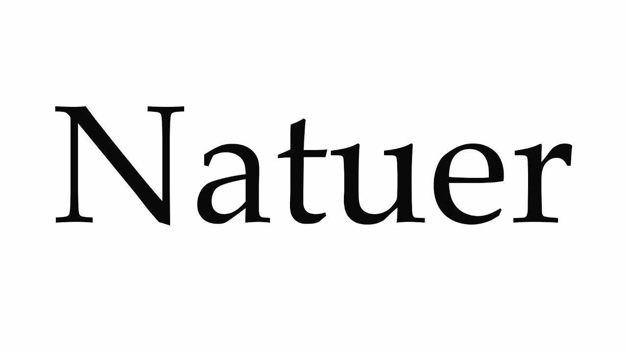 How to Pronounce Natuer - YouTube