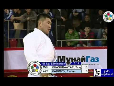 Tsagaanbaatar Khasbaatar (MGL) - Tarlan Karimov (AZE) [-66kg] (2) - YouTube