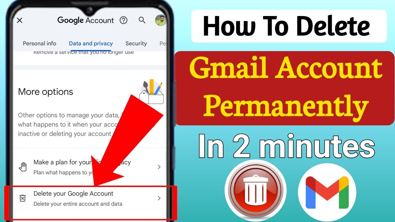 How to Delete Gmail account 2024 (New update) - YouTube