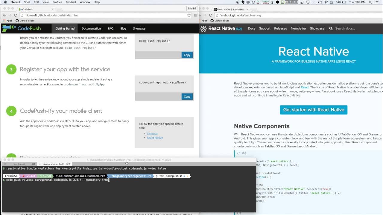 How to use Microsoft Code Push with React Native - YouTube