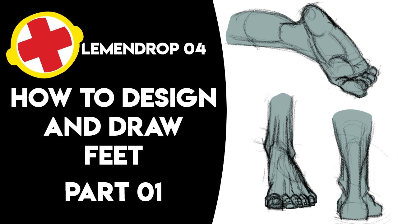 How to Draw Feet Part 01 - YouTube
