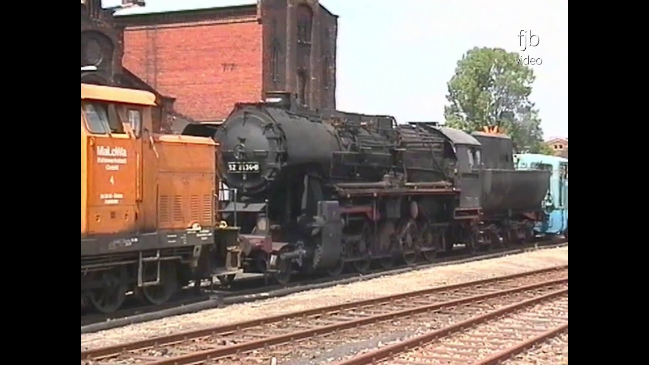Dampflok 52 8134-0 von Staßfurt nach Hettstedt und ab in den Westen ...