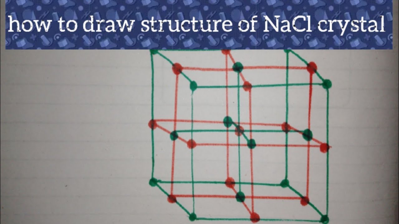 Structure of NaCl crystal//Chemistry from Class 9 to 12//how to draw ...