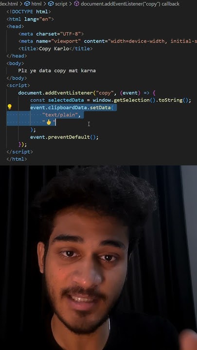 Hack Copy Paste 🤯 Htmlcss Webdevelopment Frontend Html Javascript Coding Javascripttricks