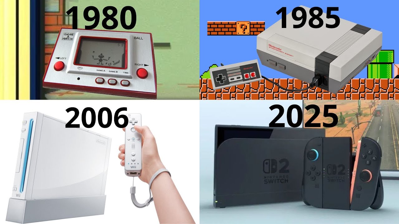 EVOLUTION OF NINTENDO CONSOLES COMMERCIALS (1980-2025) - YouTube
