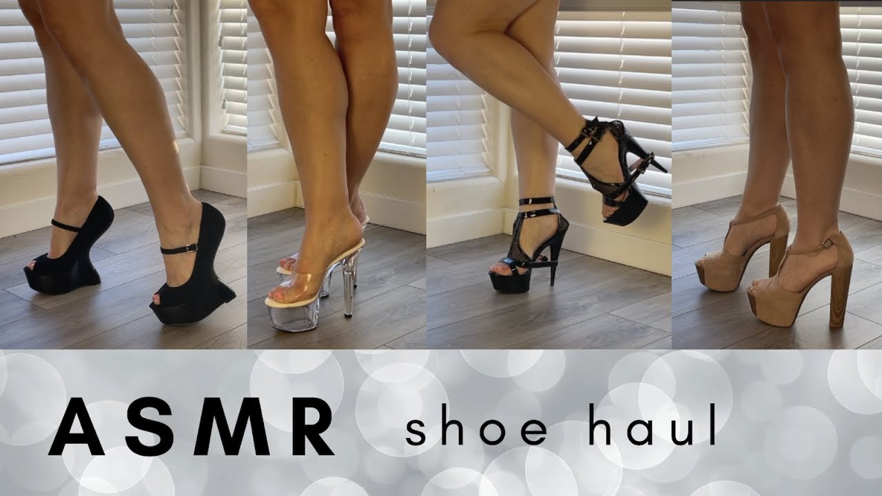 HIGH HEEL SHOE HAUL | TRY-ON ASMR | No Talking - YouTube