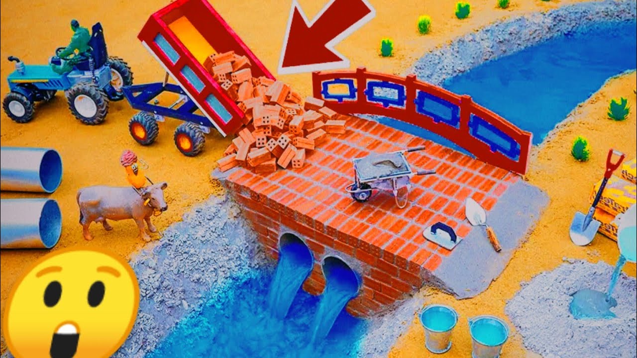 Miniature Bridge Construction with Realistic Water Flow | DIY Brick ...
