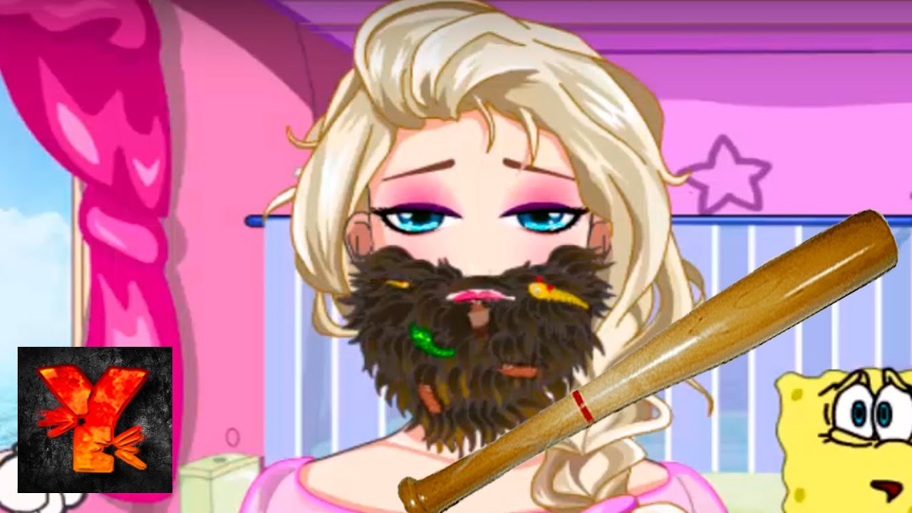 Disney Frozen Games - Princess Elsa and Sponge Bob Beard Shave ...