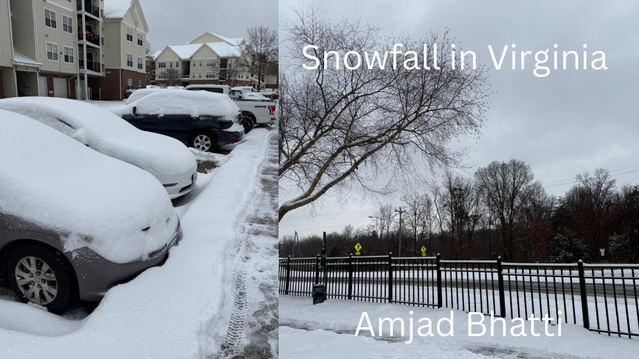 Snowfall in Virginia - YouTube