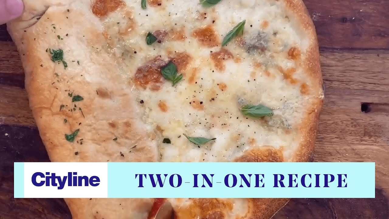Half calzone half pizza recipe - YouTube